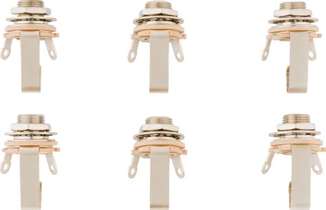 1 4 2 Conductor Guitar Output Jack 6 Pack Fender