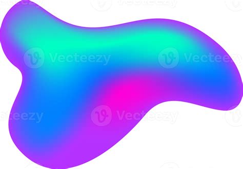 Gradient Blob Shape Abstract Organic Random Form Liquid Fluid