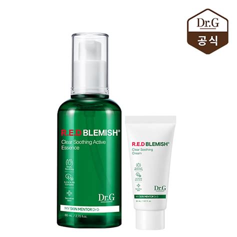 [닥터지] 레드 블레미쉬 클리어 수딩 액티브 에센스 80ml 수딩 크림 30ml 1개 증정 믿고 사는 즐거움 Ssg Com