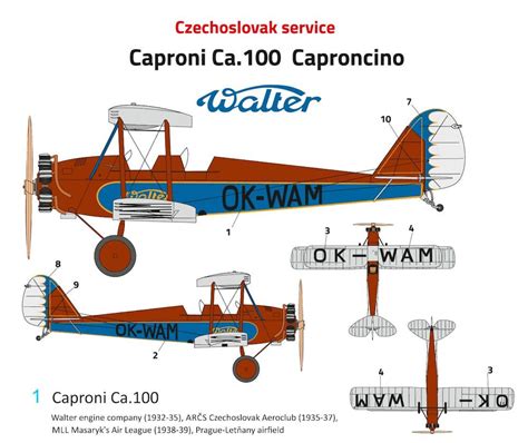 Fly Models 72036 Caproni Ca100 Czechoslovak Caproncinoand039