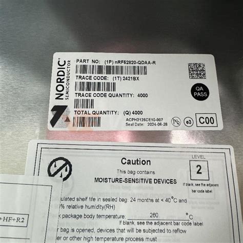 Nrf52820 Qdaa R Nordic Semiconductor Electronic Part Veswin Electronics