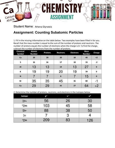 Counting Subatomic Particles Assignment Babe Name Assignment Counting Subatomic