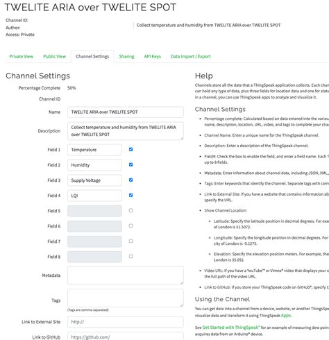 Thingspeak によるグラフ表示 Twelite Spot Esp32 マニュアル