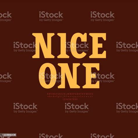 트렌디 한 글꼴 알파벳 슬래브 세리프 A에서 Z로의 대문자 라틴어 문자 및 아랍 번호0에서 9까지 벡터 일러스트 10eps 복고풍에 대한 스톡 벡터 아트 및 기타 이미지