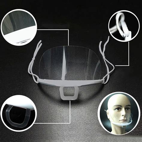 หน้ากากพลาสติกใส ป้องกันหมอก แบบใช้แล้วทิ้ง สําหรับจัดเลี้ยงอาหาร