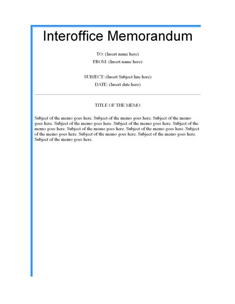 WORD Of Interoffice Memo Template Doc WPS Free Templates