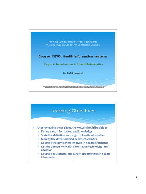 01 Introduction To Health Informatics Pdf Electronic Health Record Health Informatics