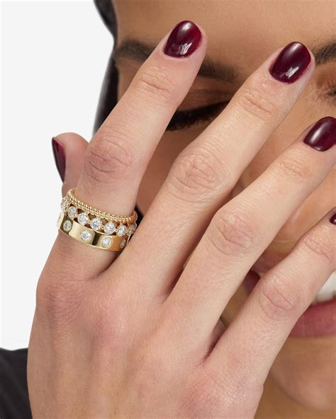 Ashley Venice Ring Elegant Gold Stacked Band Melinda Maria Jewelry