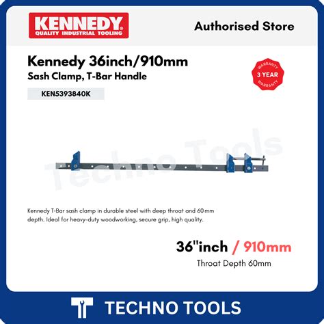 Kennedy Ken5393840k 36″ 910 Mm T‑bar Sash Clamp Heavy Duty Steel