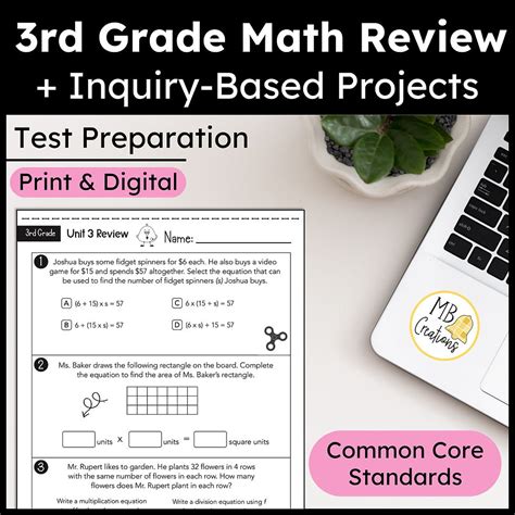 3rd Grade Iready Math Test Prep Worksheets Journals And Slides Unit