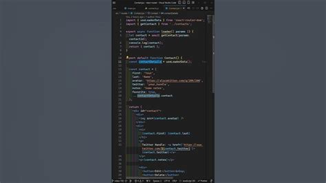 Render Single Contact Details Using Loader Data In The React Router V6