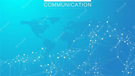 Premium Vector Global Network Connection Social Network Communication In The Global Business