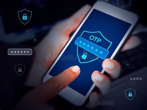 One Time Passcode Security Factor Concept Design With Man Using Mobile Close Up 2fa