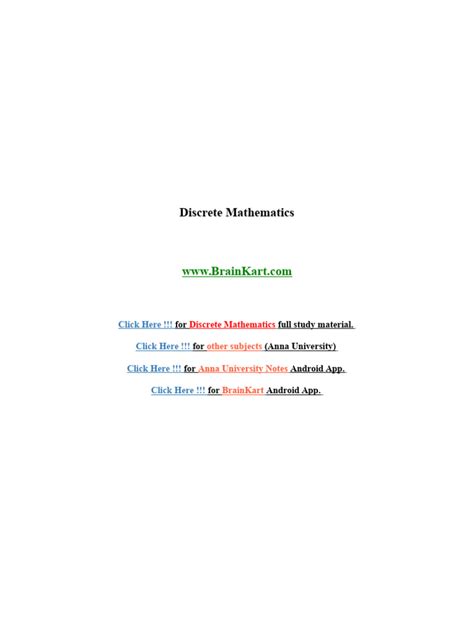 094 Ma8351 Ma6566 Discrete Mathematics 2 Marks With Answers Pdf