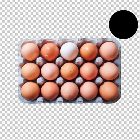 A Box Of Eggs With A Black Circle On The Bottom Premium Ai Generated Psd