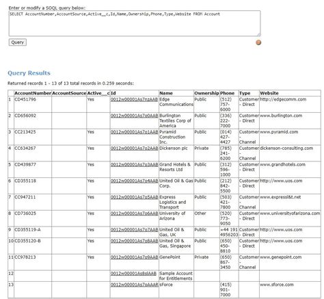 Exporting Salesforce Data With Workbench Screenshots