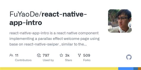 GitHub FuYaoDe React Native App Intro React Native App Intro Is A React Native Component