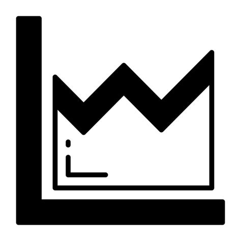 A Trendy Area Graph Chart Vector Icon 18763850 Vector Art At Vecteezy