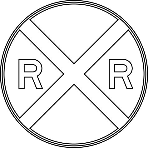Railroad Crossing Coloring Page
