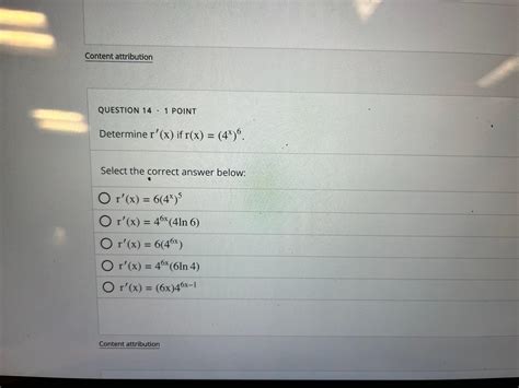 solved content attributionquestion 14 1 ﻿pointdetermine