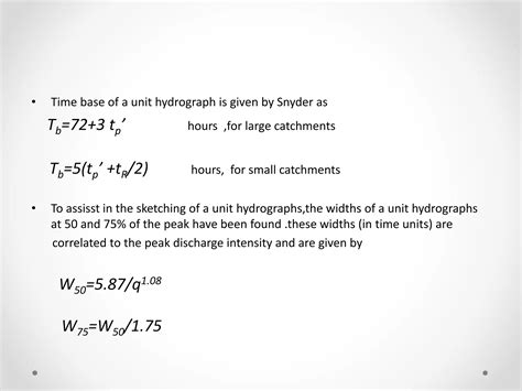 Synthetic Unit Hydrograph Pptx