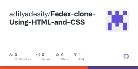 github adityadesity fedex clone using html and css