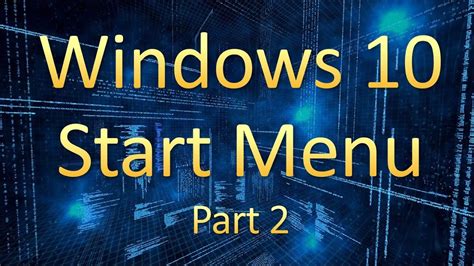 Windows 10 Start Menu Youtube