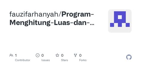 GitHub Fauzifarhanyah Program Menghitung Luas Dan Keliling Lingkaran