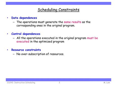 Ppt Lecture 7 Instruction Scheduling Powerpoint Presentation Free
