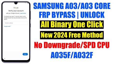 Samsung A03 Core FRP Bypass Samsung A032F Google Account Bypass YouTube
