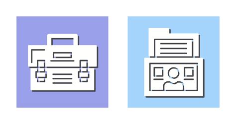 Briefcase And Folder Icon Vector Art At Vecteezy