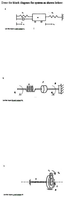 Solved Draw The Block Diagram For System As Shown A Te Block Diag Shown Belew
