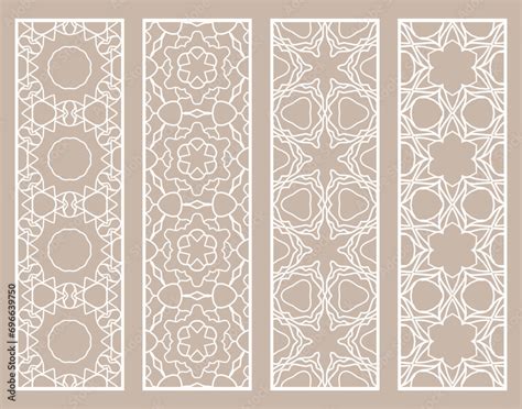 Decorative Geometric Line Borders With Repeating Texture Tribal Ethnic