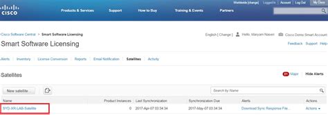 Smart License Your Xrv 9000 Via Smart Software Manager Ssm Satellite Cisco