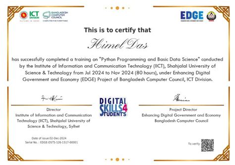 Himel Das On Linkedin Im Thrilled To Share That Ive Completed The