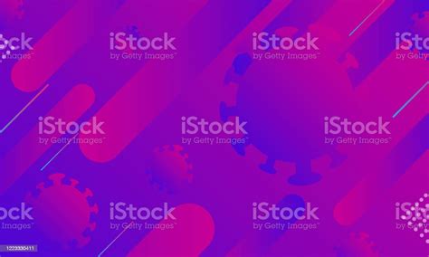 추상형 화려한 기하학적 보라색 혼합 블루 배경 코로나 바이러스 2019의 새로운 변종의 발생 Covit19 폐렴 및 건강 위험 질환을 일으키는 3d 렌더링 배경 0명에 대한