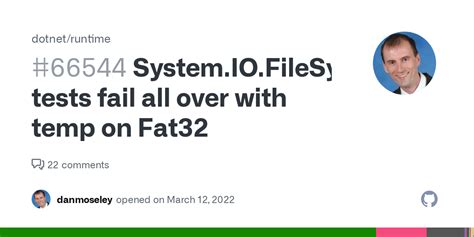 Systemiofilesystem Tests Fail All Over With Temp On Fat32 · Issue