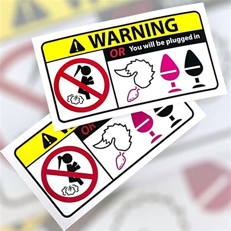 Funny No Farting Warning Sticker Jdm Car Decal 2pcs Etsy