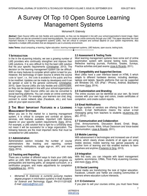 A Survey Of Top 10 Open Source Learning Management Systems Pdf Pdf