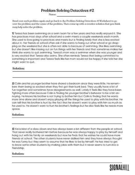 Grades 3 5 Lesson Plan Solving Problems Signal Hill