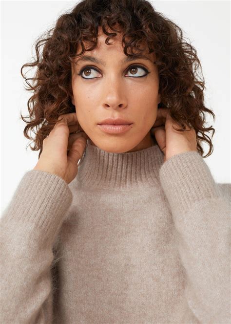 Other Stories Cropped Mock Neck Knit Jumper