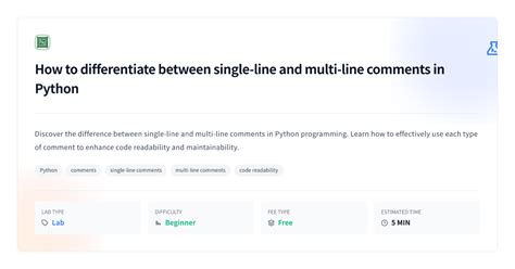 How To Differentiate Between Single Line And Multi Line Comments In Python Labex