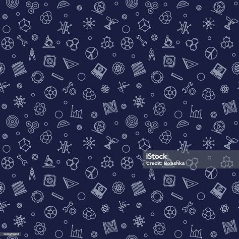 Stem Science Technology Engineering And Math Vector Seamless Pattern