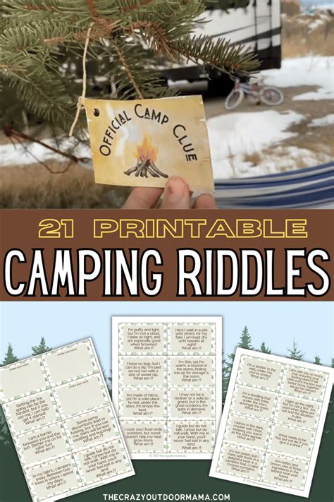 21 Camping Scavenger Hunt Riddles Printable Pdf The Crazy Outdoor Mama