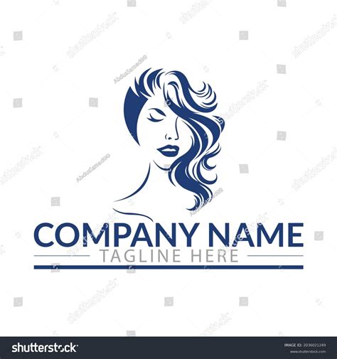 Beauty Girl Vector Logo Design Beautiful Stock Vector Royalty Free