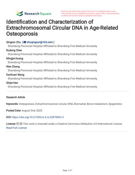 Pdf Identification And Characterization Of Extrachromosomal Circular