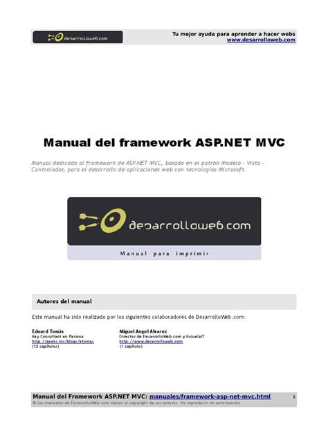 Manual Framework Asp Net Pdf Pdf Modelo Vista Controlador