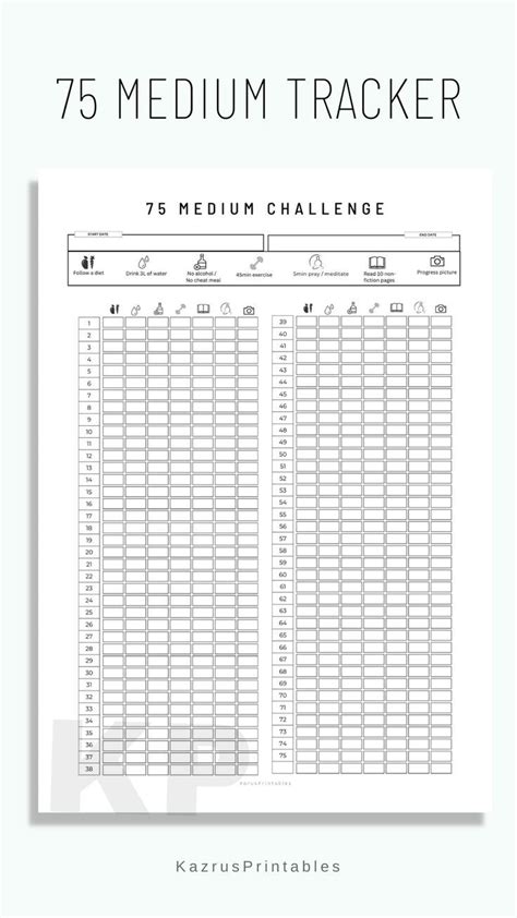 30 Day Challenge Tracker Artofit