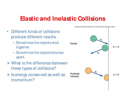 Elastic And Inelastic Collisions Sometimes The Objects Stick Together Sometimes The