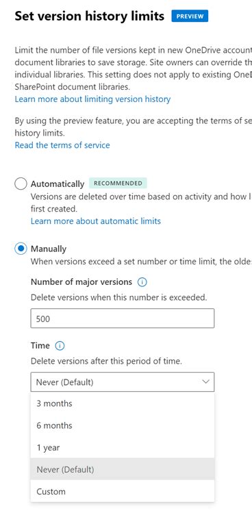 Sharepoint Online Improved Versioning Capabilities